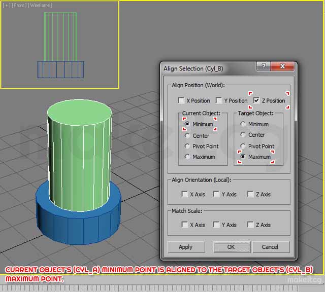 آموزش align tool در 3dmax – آموزش های تری دی مکس و دانلود مدل سه بعدی